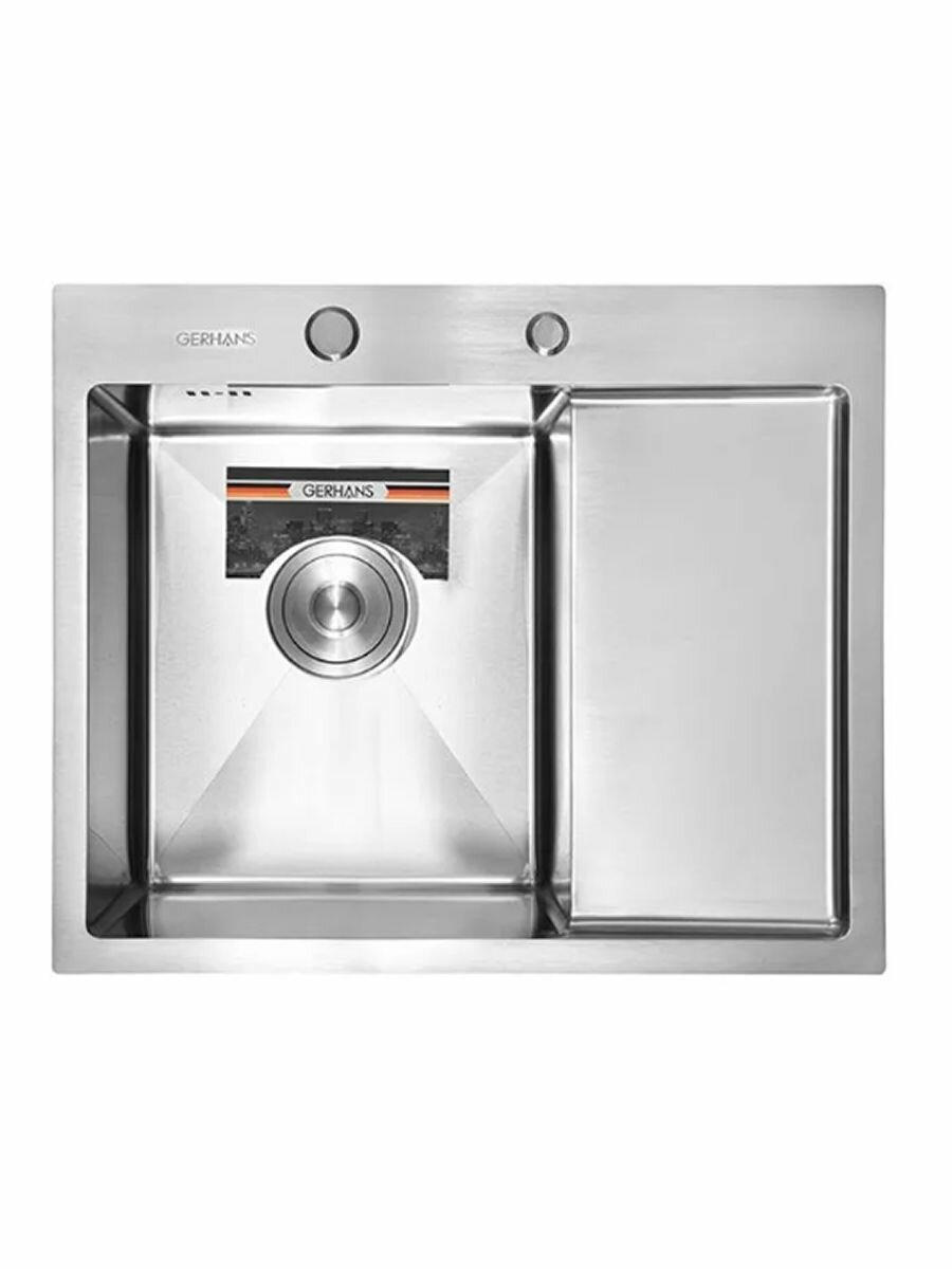 Мойка для кухни с крылом нержавеющая 58*48 Gerhans K35848-L