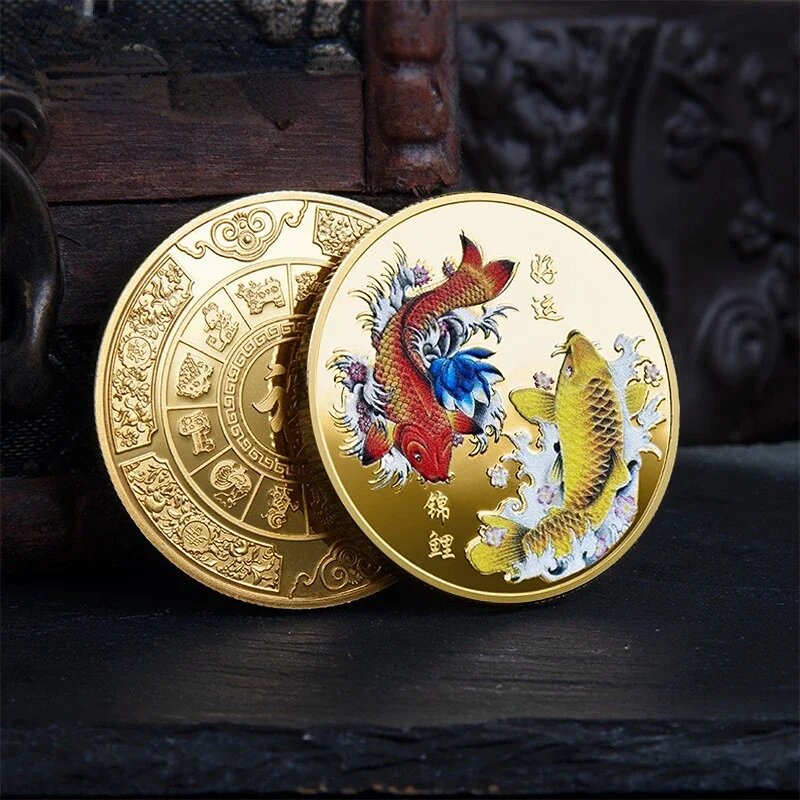 Коллекционная монета Koi Fish Light Grey