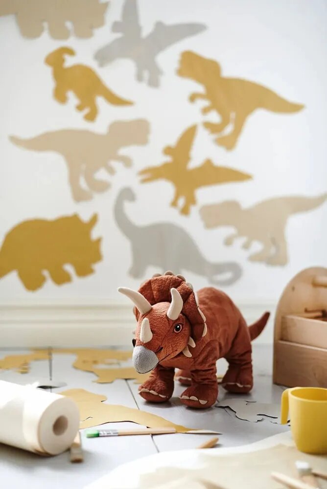 Мягкая игрушка IKEA JÄTTELIK E2W динозавр полиэстер коричневый — фото 1