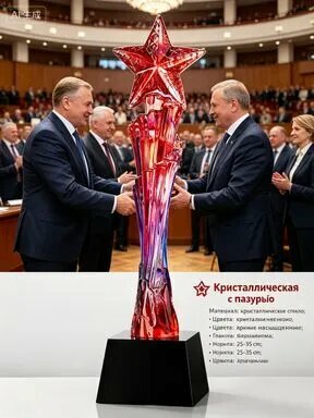 Прозрачный хрустальный кубок с золотой звездой для награждения персонализированная гравировка