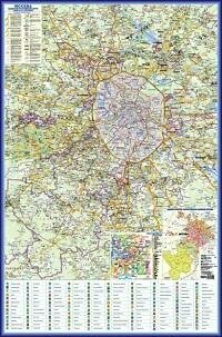 Москва. Административная карта : М 1:90 000 : с гербами районов : А0+