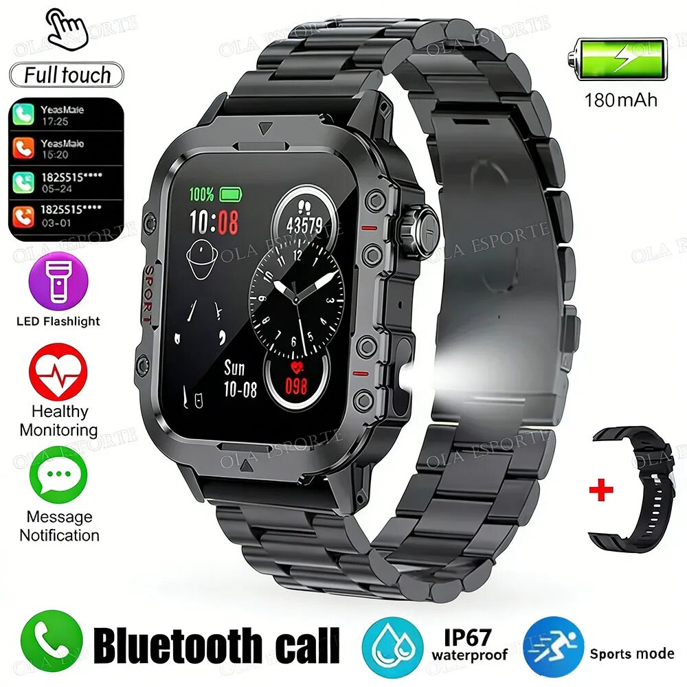 Мужские смарт-часы Bluetooth call, IP67, Sports mode