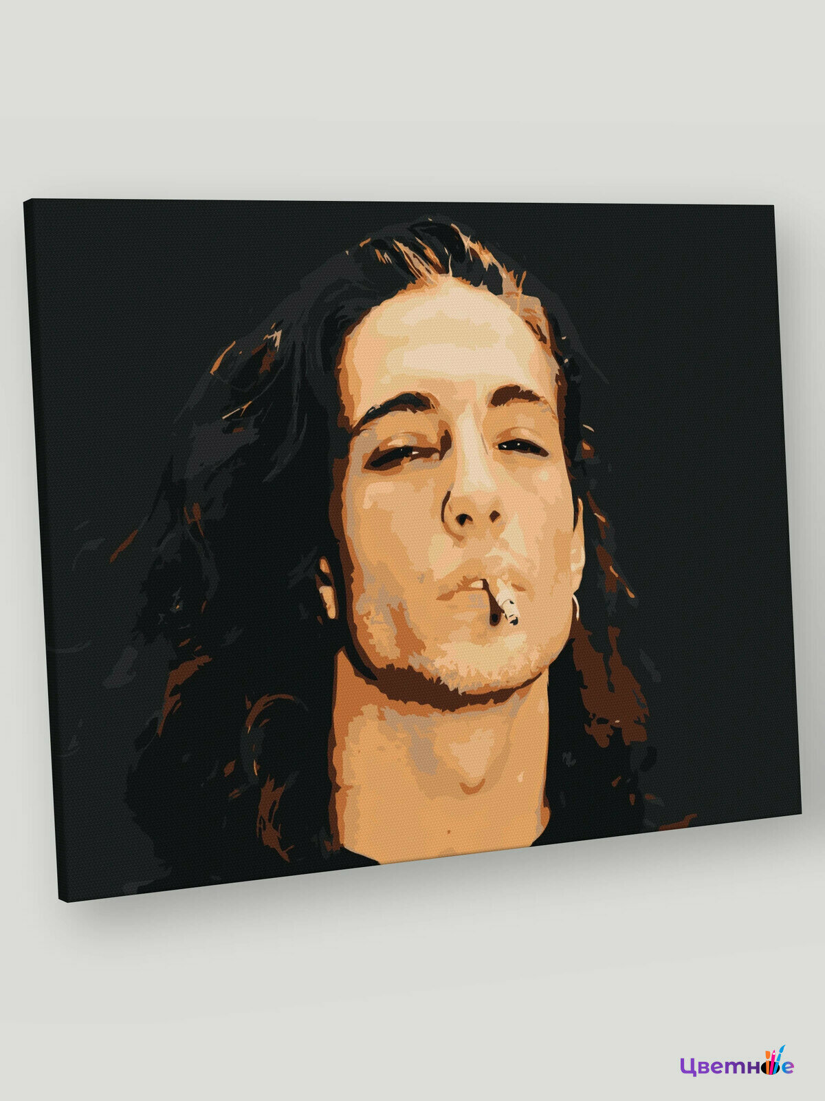 Картина по номерам на холсте с подрамником "Группа Maneskin Манескин: Дамиано Давид 4" Раскраска 40x50 см, Музыканты