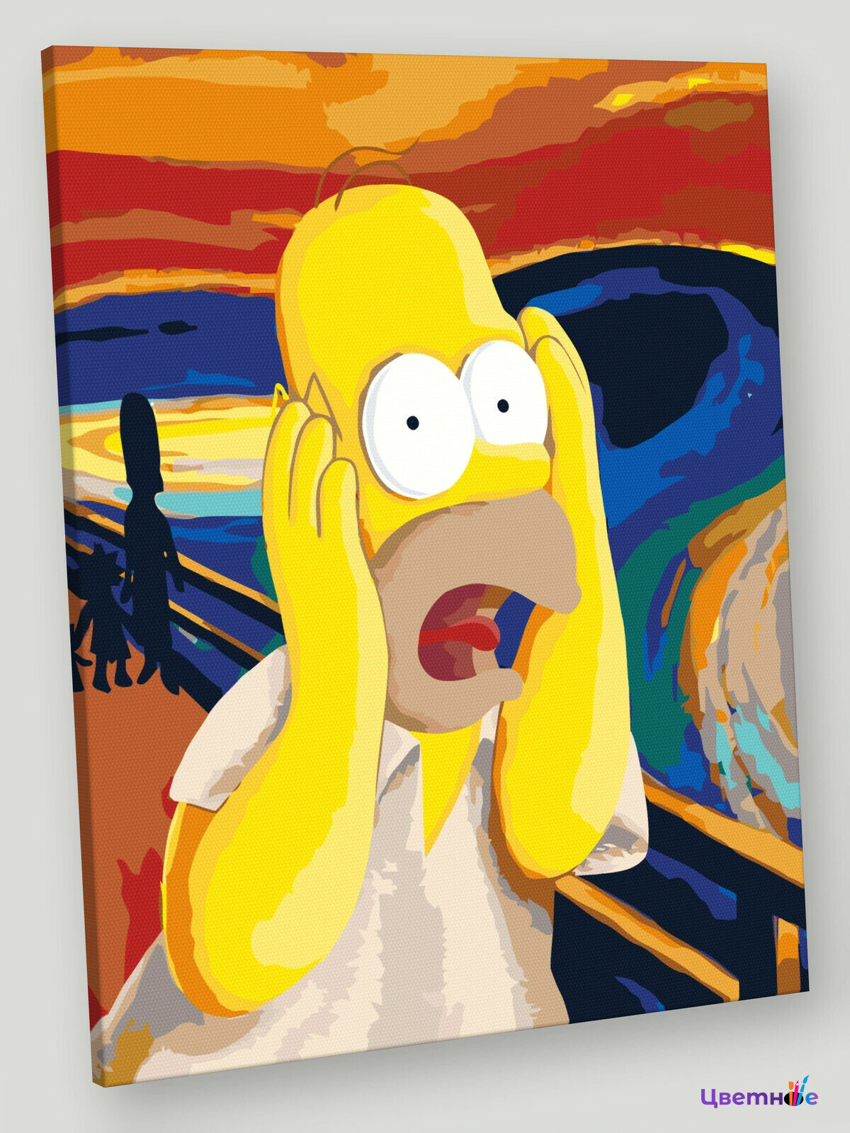 Картина по номерам на холсте с подрамником "Simpsons Симпсоны: Гомер Крик", Раскраска 40x50 см, Мультфильмы Фэнтези