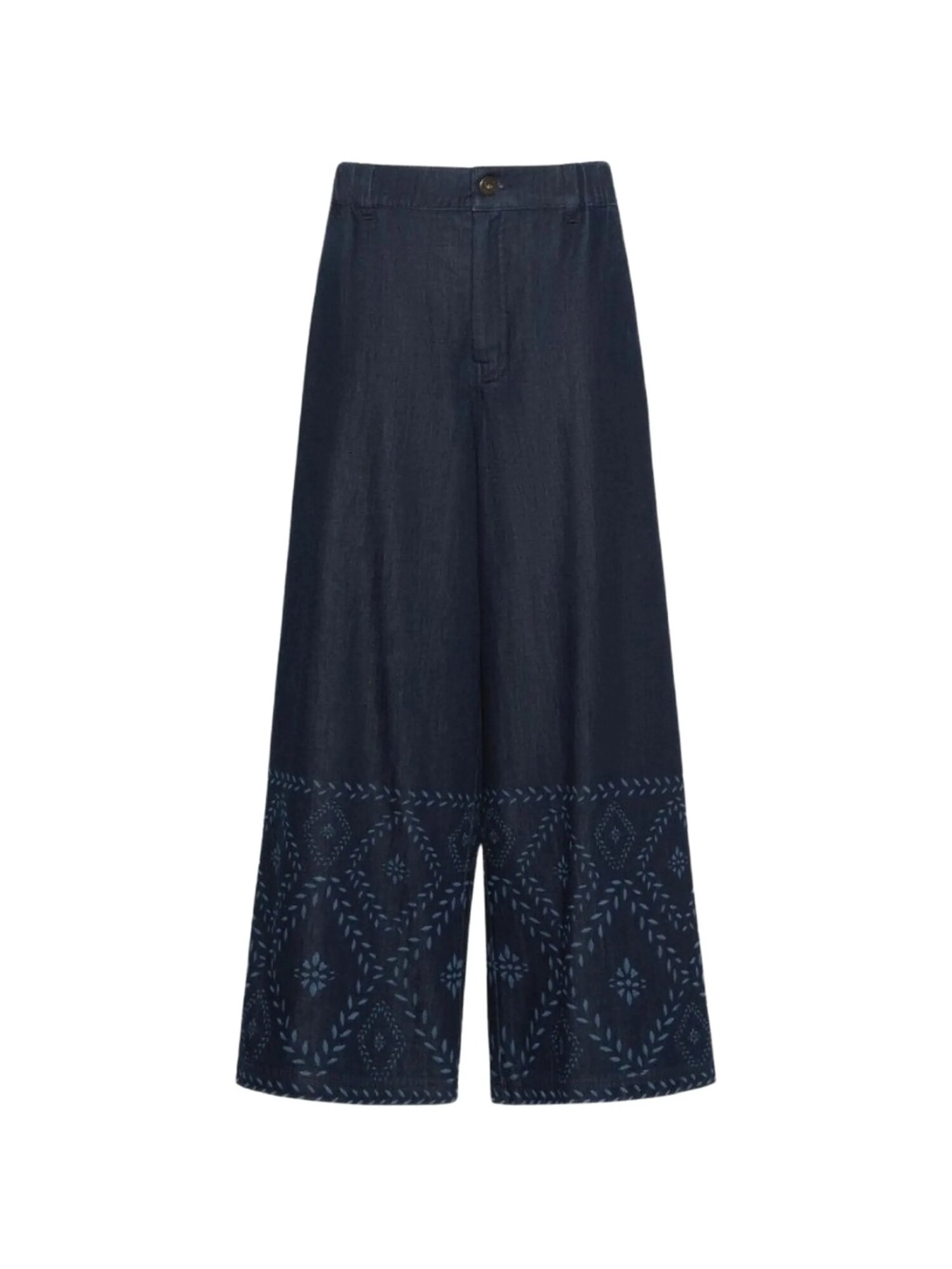 Джинсы Lampada embroidered wide-leg jeans 