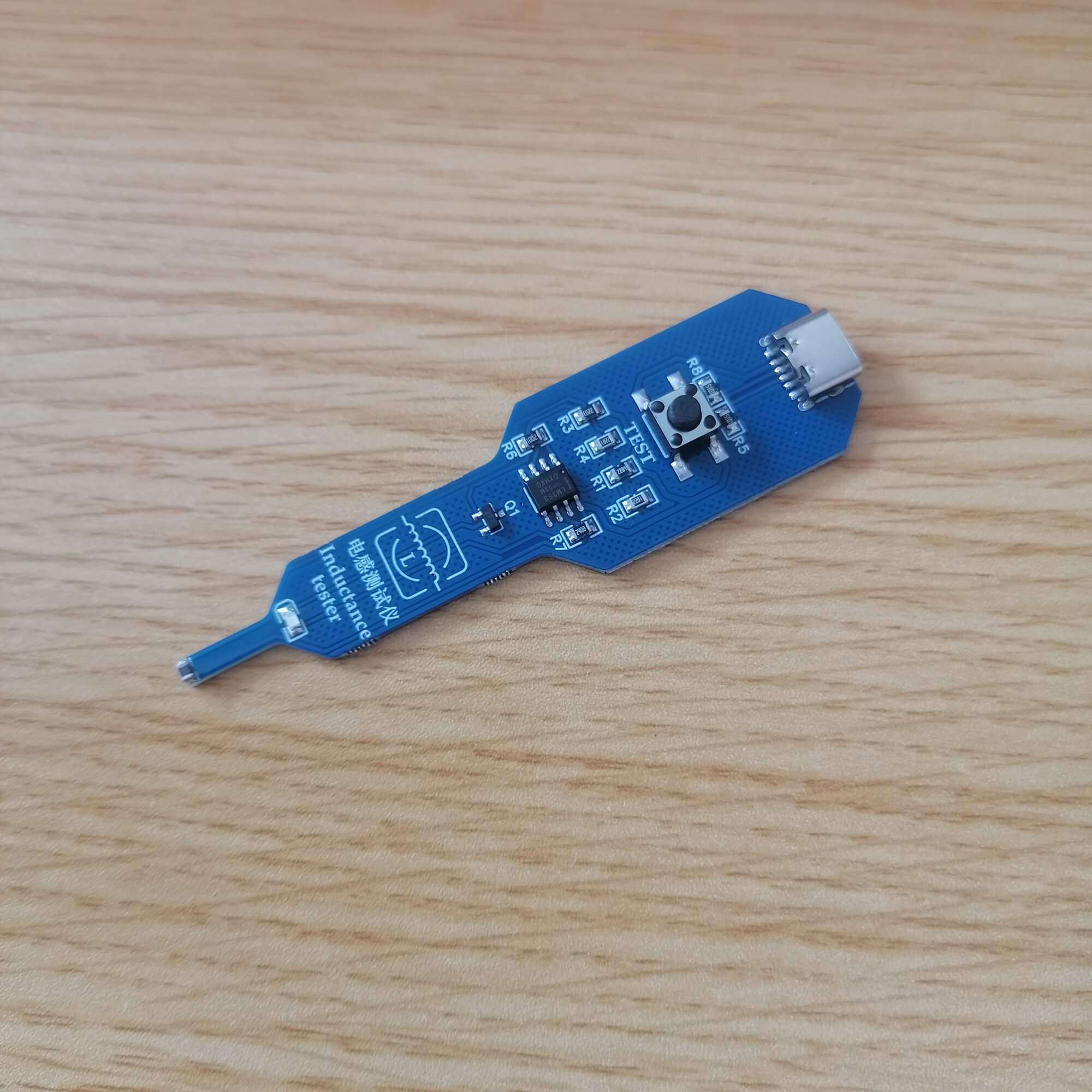 Портативный тестер индуктивности с LED-индикатором, Type-C, быстрый и точный, легкий, защита от перегрузки и переполюсовки, для ремонта электроники и DIY