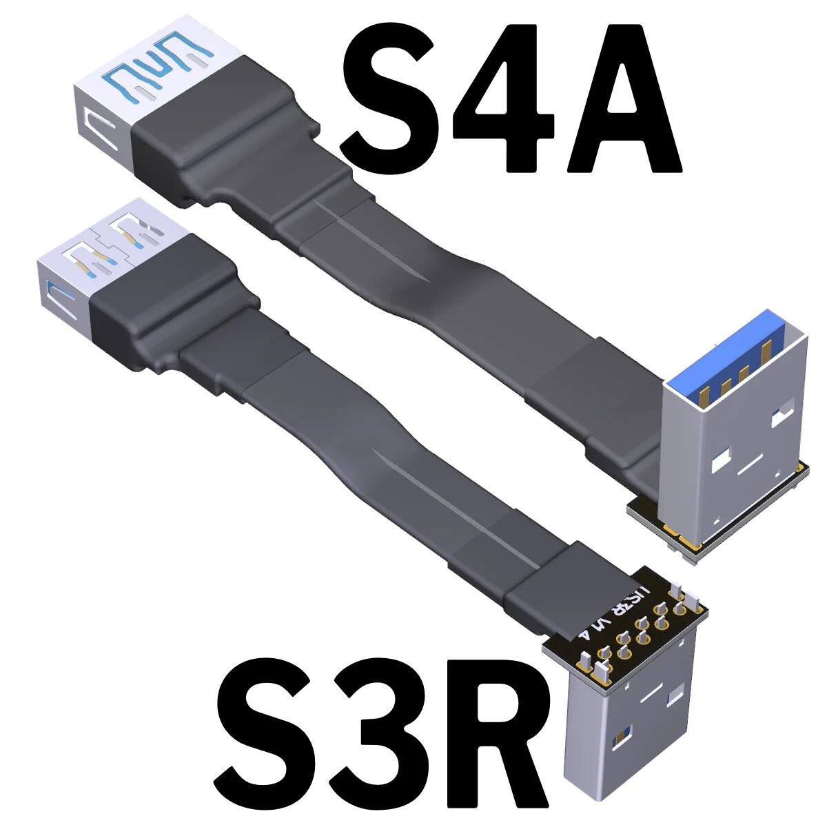 ADTLink USB 3.0 плоский кабель «папа-мама» 5cm, S3R-S4A