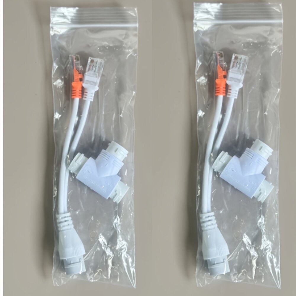 POE сплиттер 2 в 1 с тремя разъемами RJ45 для IP-камер, 2 шт.
