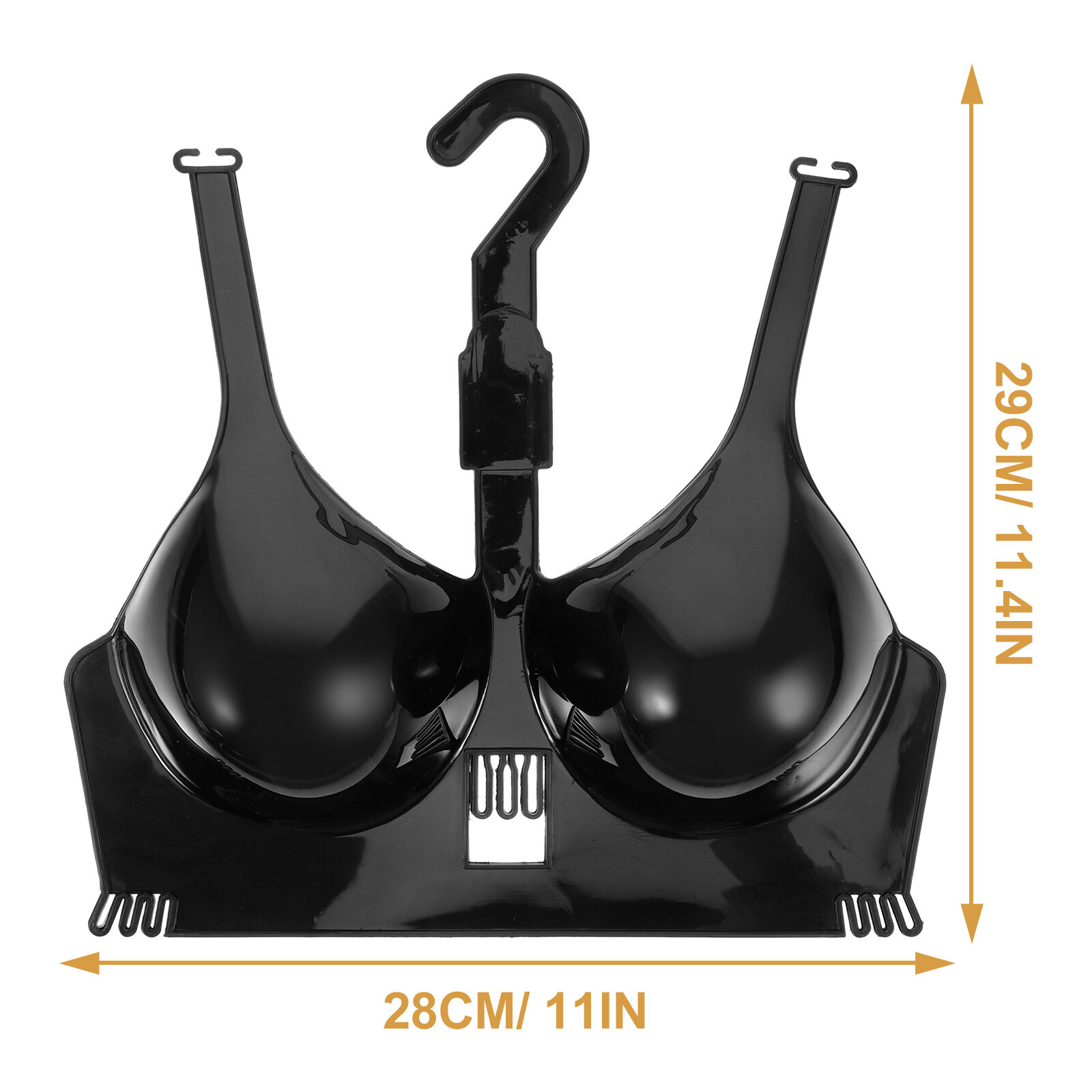 Вешалка Для Белья С Торсом 2 Шт Черного Цвета Размер 29.00X28.00X6.50Cm