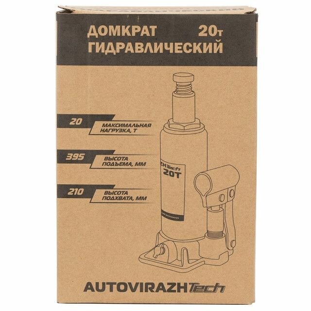 Домкрат бутылочный, 20т, сталь