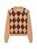 Свитер MSGM Argyle-pattern polo-collar sweater, размер 42