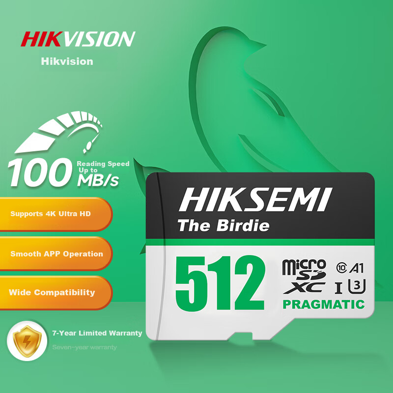 HIKVISION 512GB TF (MicroSD) Memory Card U3 C10 A1 for 4K Video Surveillance Car DVR Memory Card Digital High Speed Storage Card