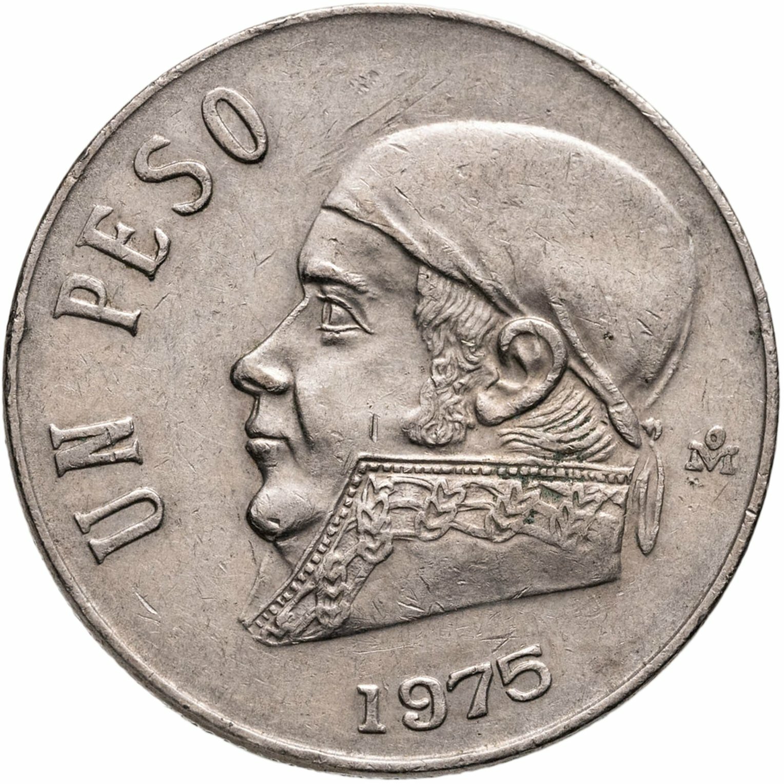 Мексика 1 песо peso 1975, Мельхиор медь-никель, в сохранности XF