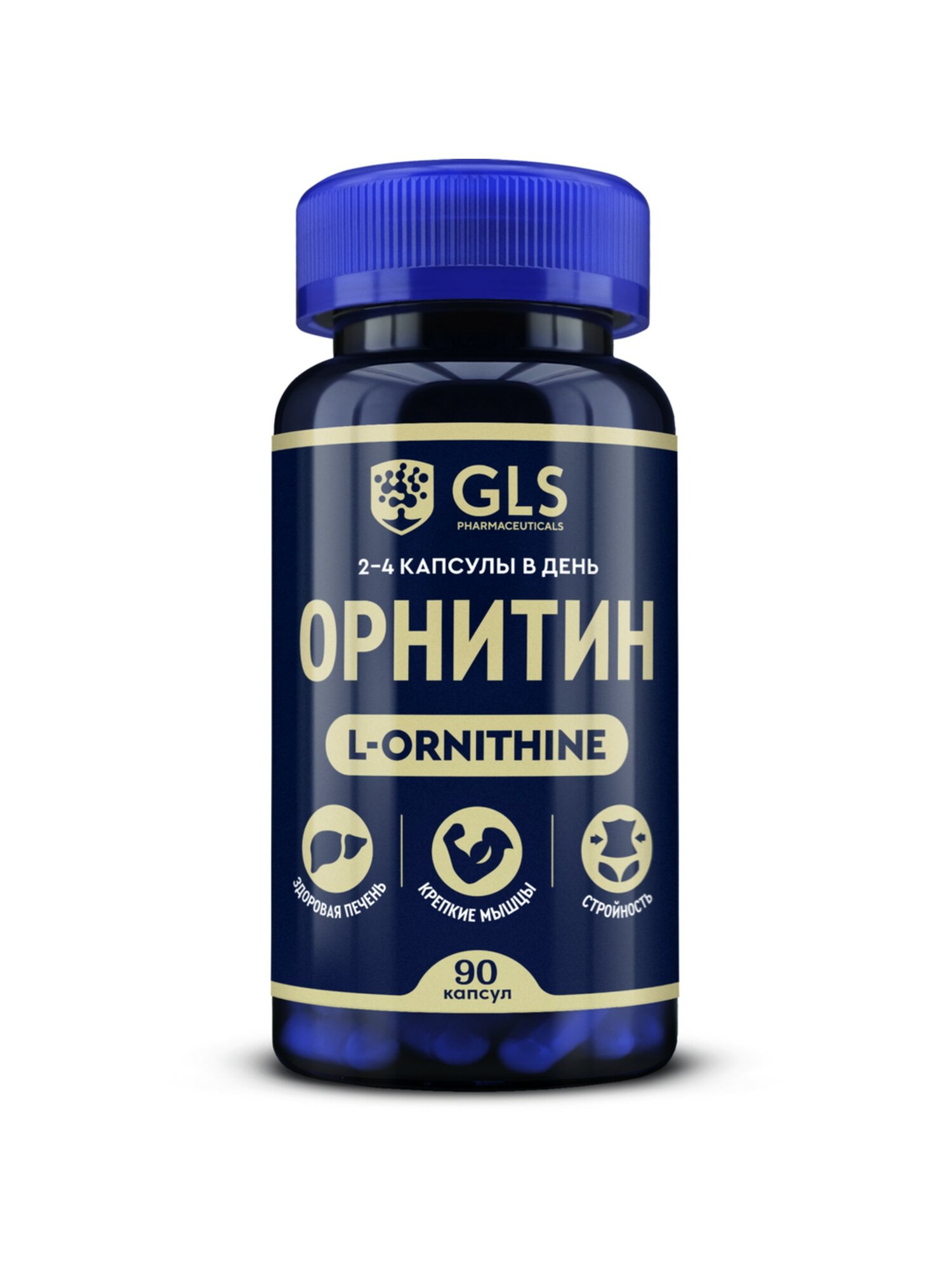 GLS орнитин 800 N90 капс ПО 350МГ — Капсула массой 350 мг - 90 шт в уп.