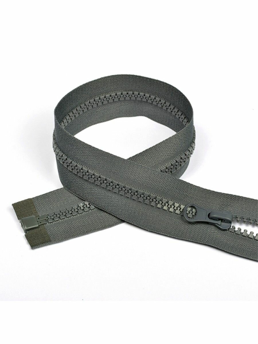 Молния Mzip трактор N5 1 замок, с усиленными звеньями, 70 см, цвет F312 темно-серый 10 шт