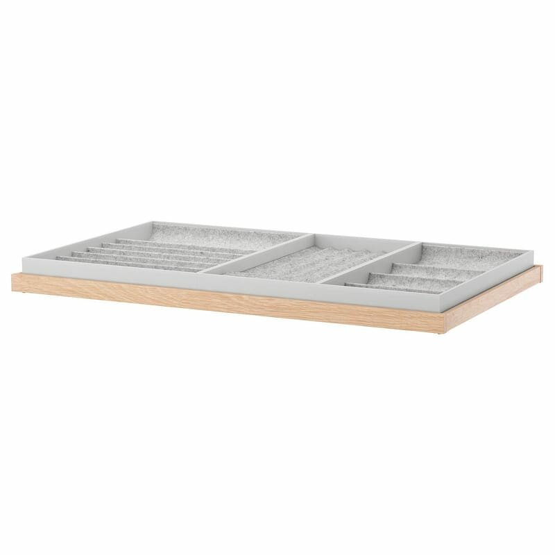 Корзина для хранения IKEA KOMPLEMENT, 100x58 см, имитация дуба выбеленного морилкой 092.495.29