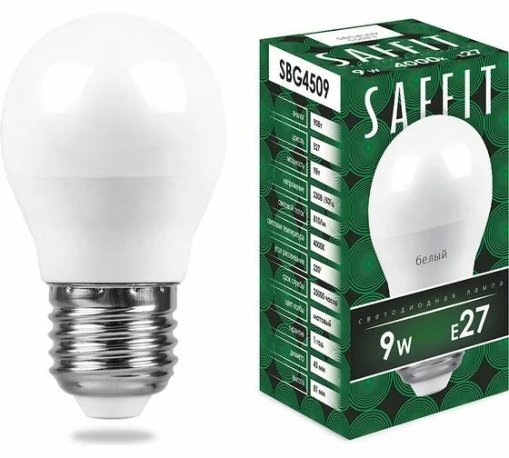 Светодиодная лампа 9W 230V E27 4000K