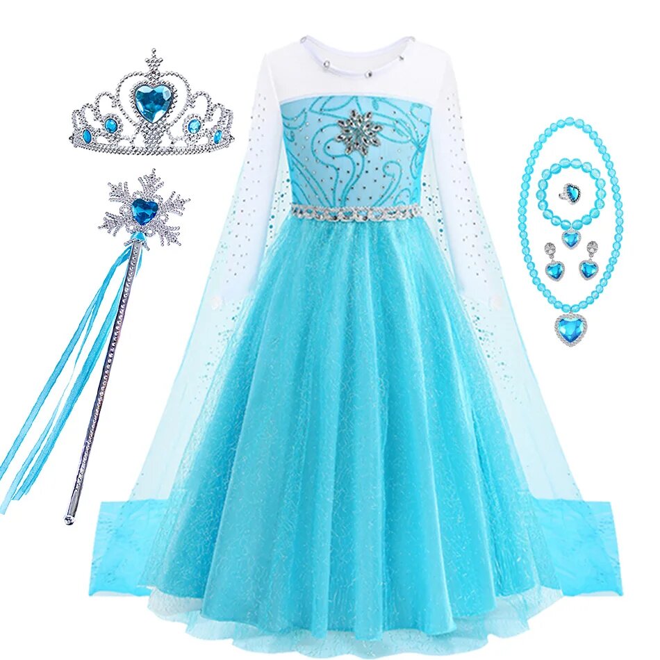 Платье Эльзы для девочки, 4T(120), Elsa C