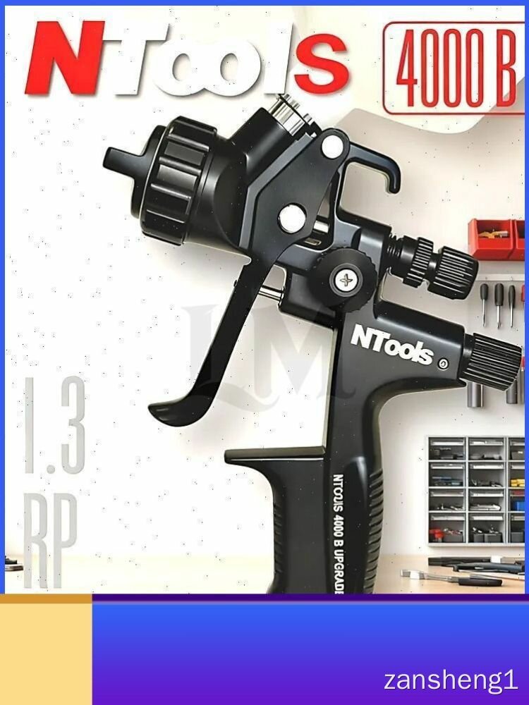 Пневматический краскопульт Ntools 4000B 1.3 RP LVLP, премиум инструмент для профессиональной покраски автомобилей и работы с компрессором