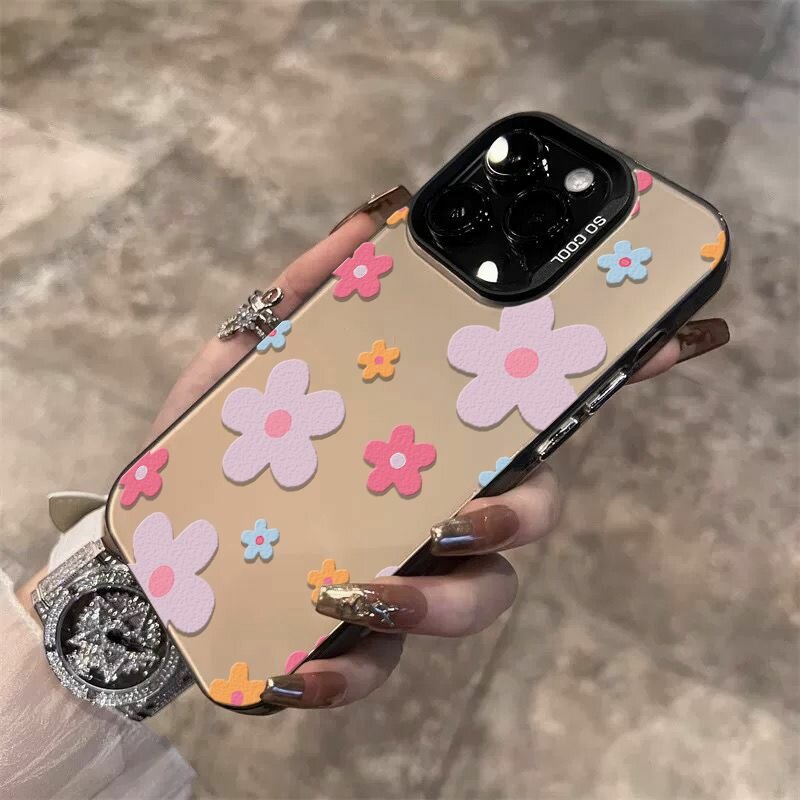 Чехол на Айфон X/XS / iPhone X/XS черный Цветы силиконовый удароПрочный