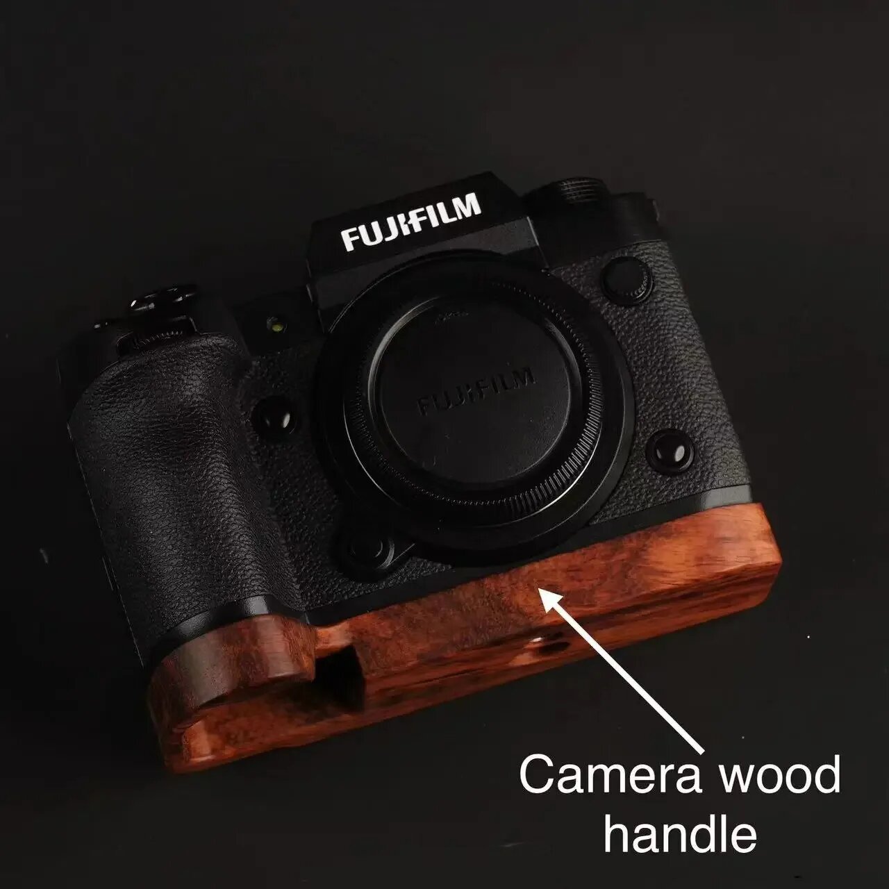 Деревянная ручка для Fujifilm XH2/XH2S, Коричневый/Red