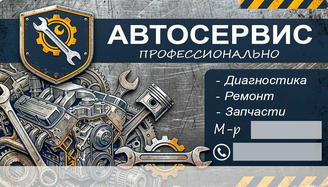 Визитки автосервис Ж4