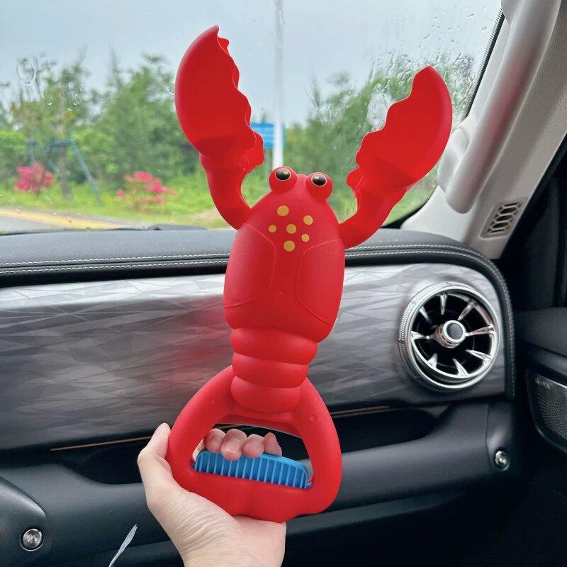 Крупная клешня рака с механической рукояткой для пляжных игр в песке, красная детская игрушка, обучающая