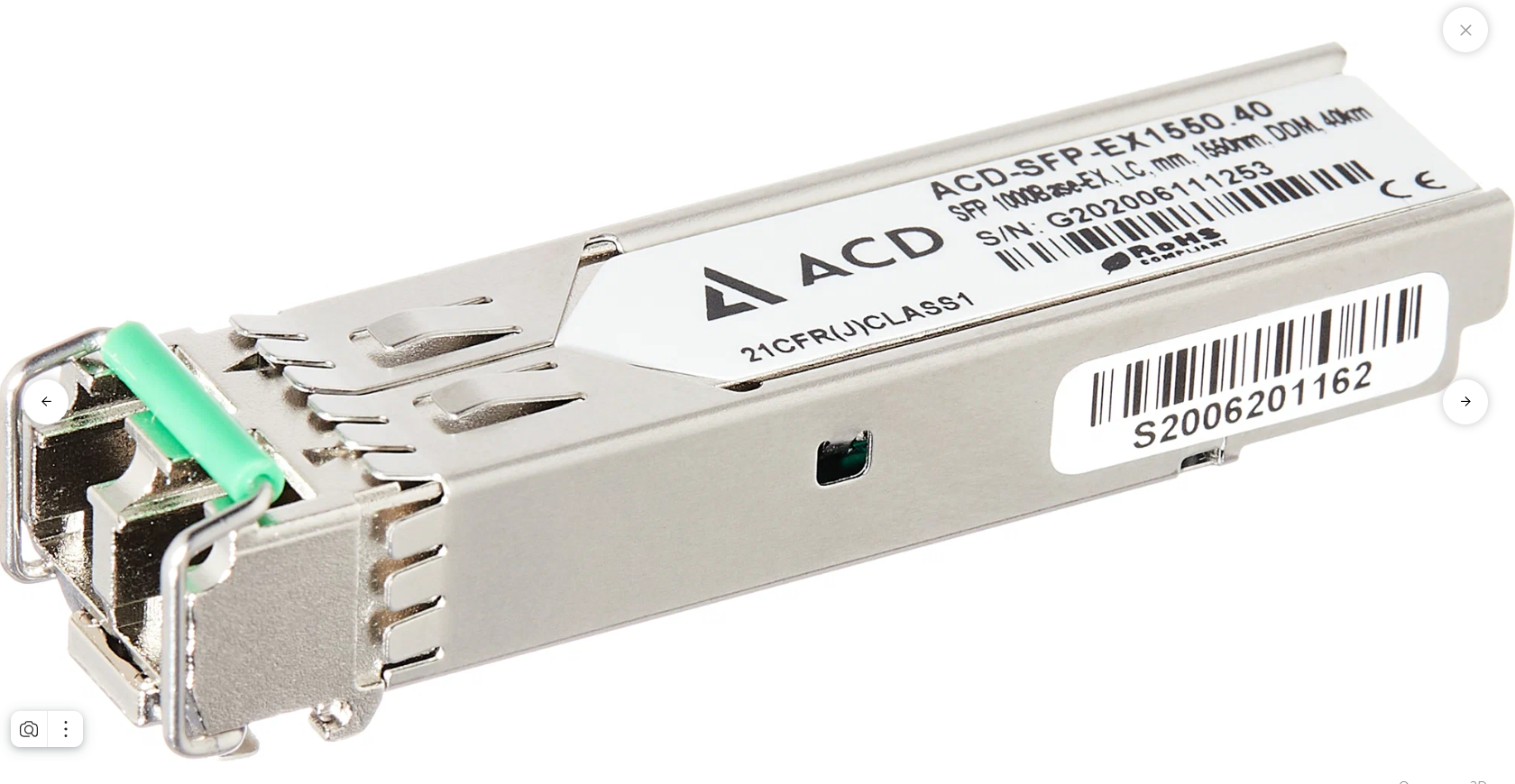 Трансивер ACD SFP-EX1550.40, форм-фактор SFP, скорость 1 Гбит/с, разъем LC Duplex — фото 1