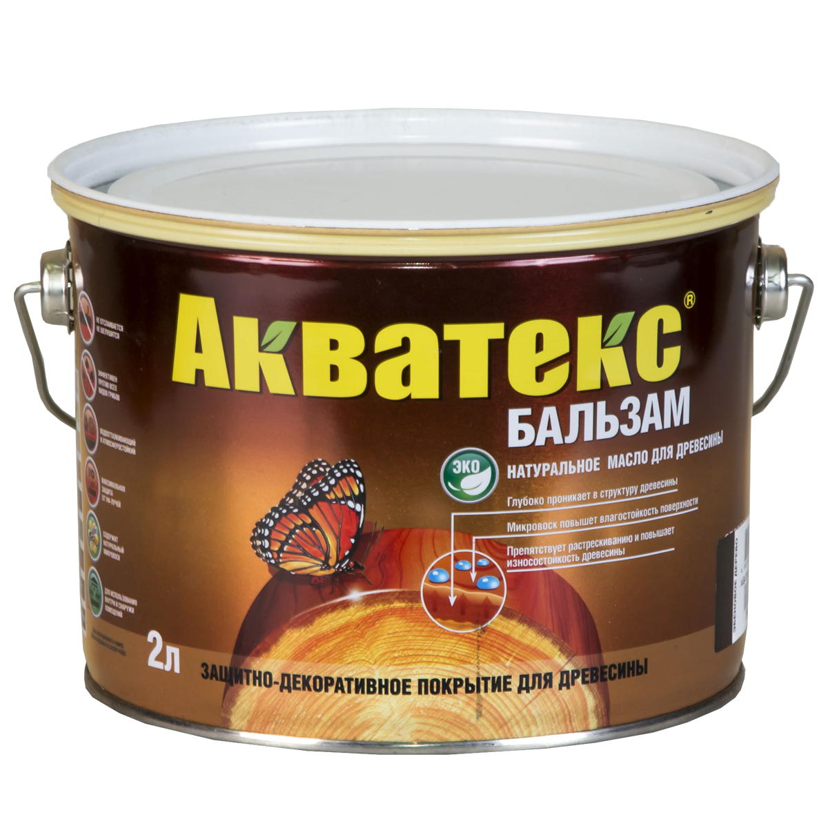 Защитно-декоративное покрытие акватекс бальзам (иней / 2.2л.)
