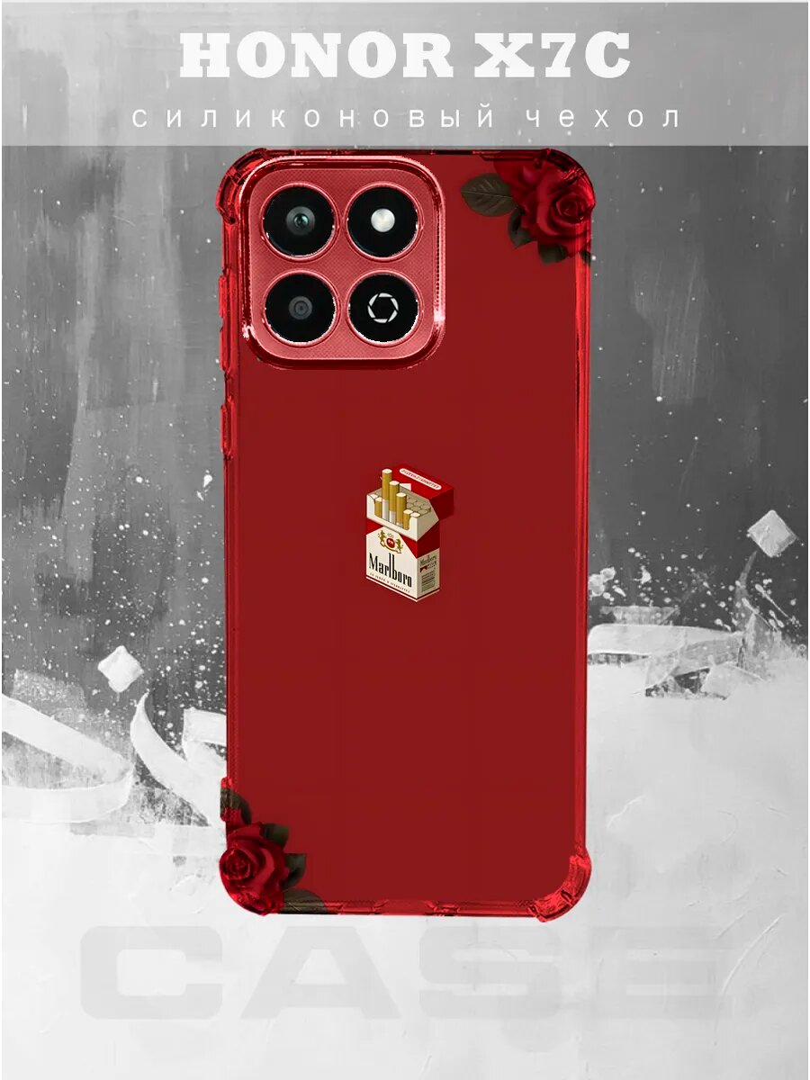 Чехол на HONOR X7C с принтом мальборо