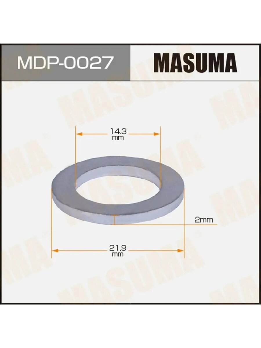 Прокладка сливной пробки масла 14.3 x 21.9 x 2 для а/м Honda