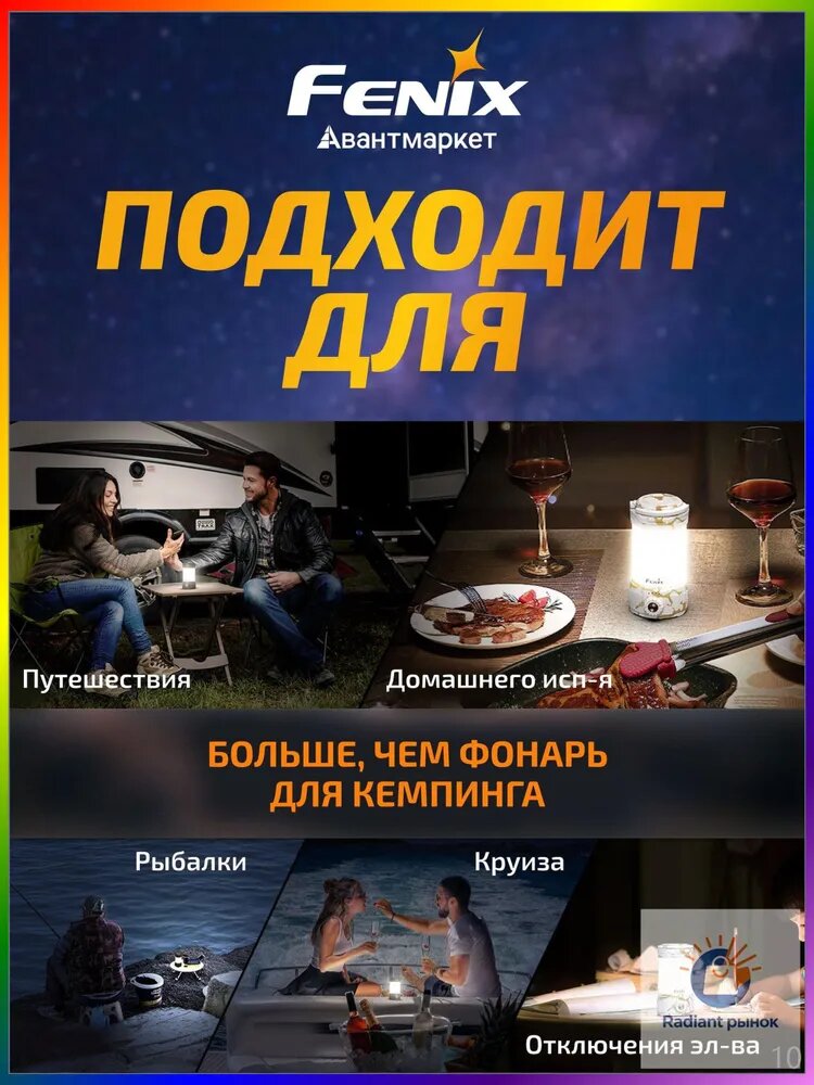 Fenix CL26R PRO кемпинговый фонарь, 500 Лм, 15 м, IP68, Оливковый, 5 лет гарантии — фото 1