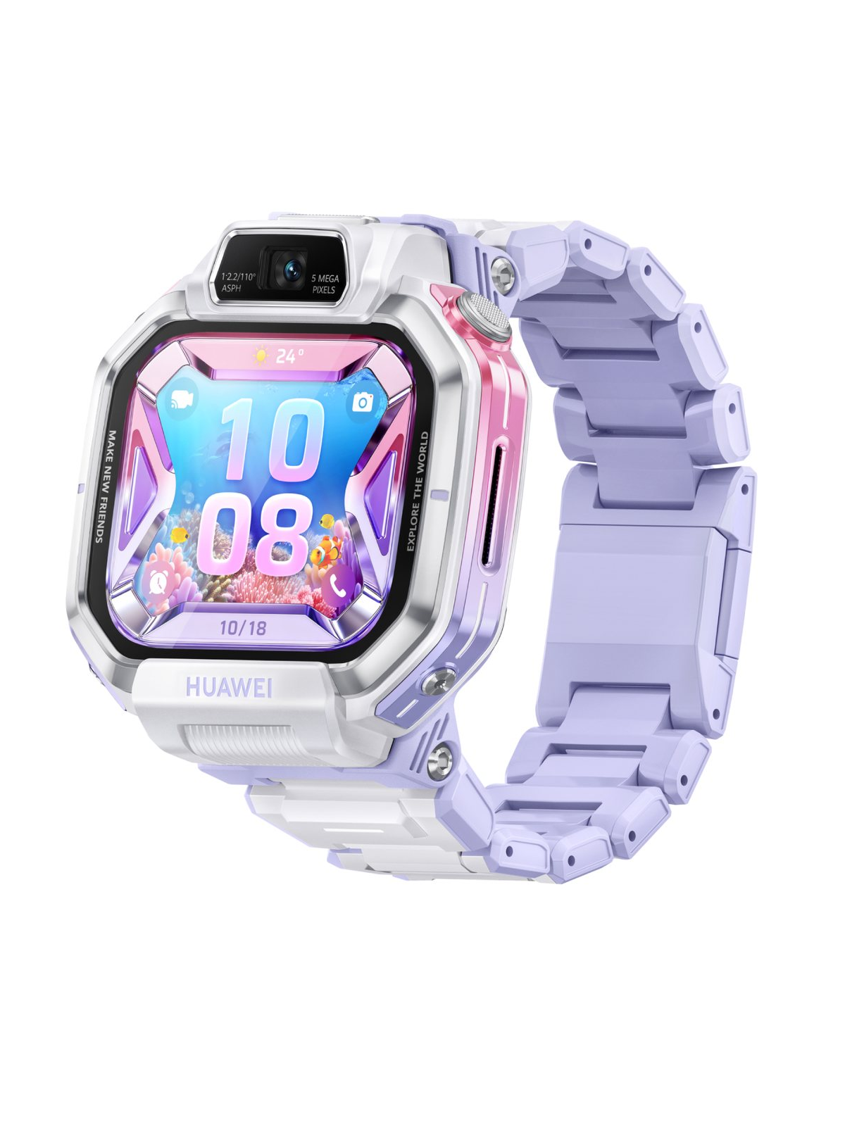 Смарт-часы Huawei KIDS X1 Pro 55020JAR Purple, экшн-камера, 850 мА, 5 режимов позиционирования
