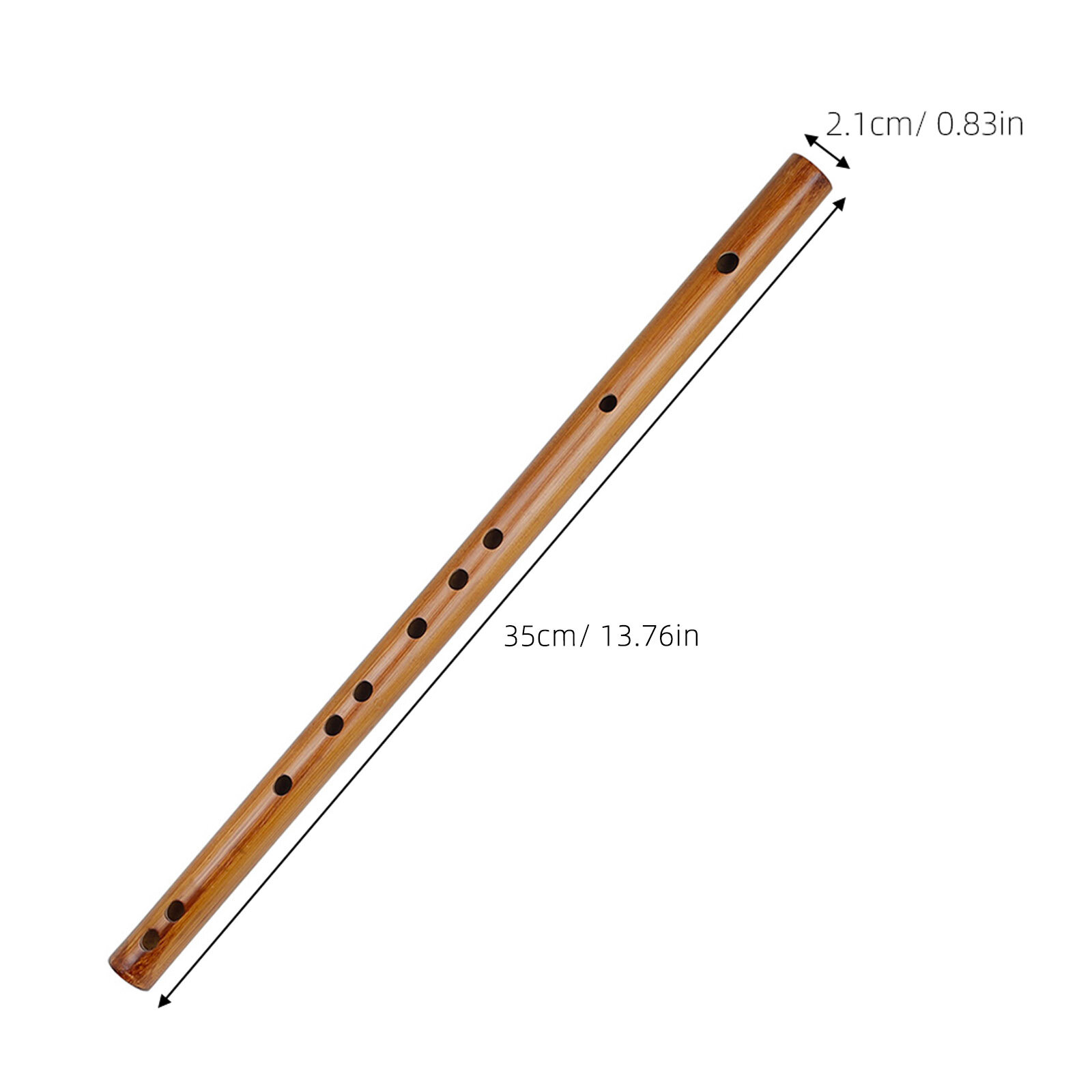 Деревянная Флейта C Flute Музыкальный Инструмент Для Начинающих Коричневый 36.00X2.10X2.10Cm