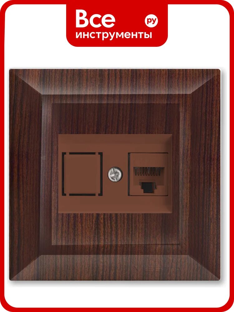Розетка Metronex Electric Рим для сетевого кабеля lan FRZCW010101FRN