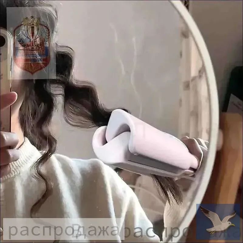 GM Плойка для волос волна 32мм (розовая V-образная)5