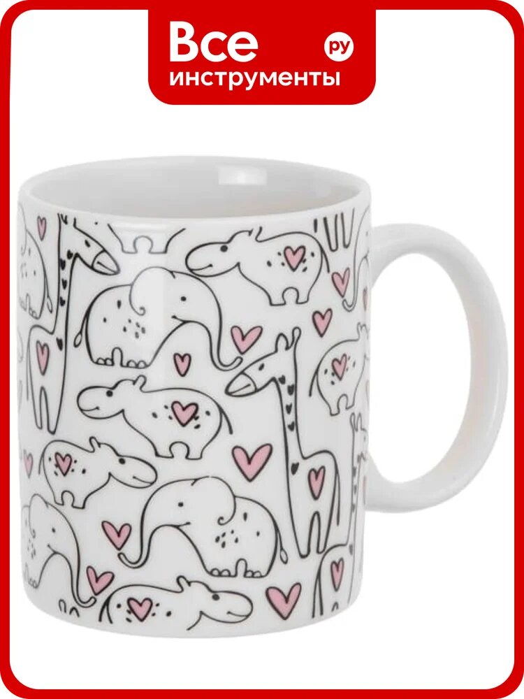 Кружка керамическая PERFECTO LINEA 350 мл, LOVELY ANIMALS-1, 30-063611