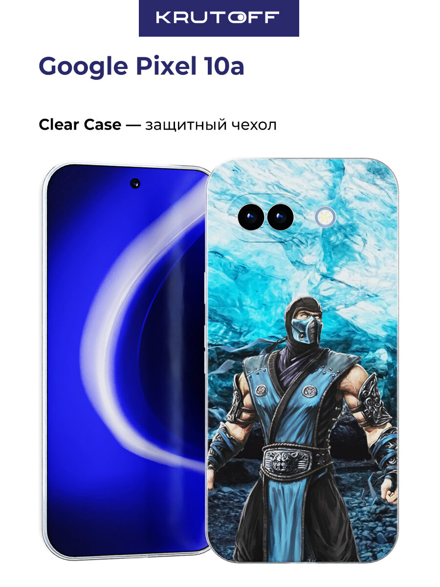 Чехол-накладка Krutoff Clear Case Мортал Комбат. Саб Зиро для Google Pixel 10a