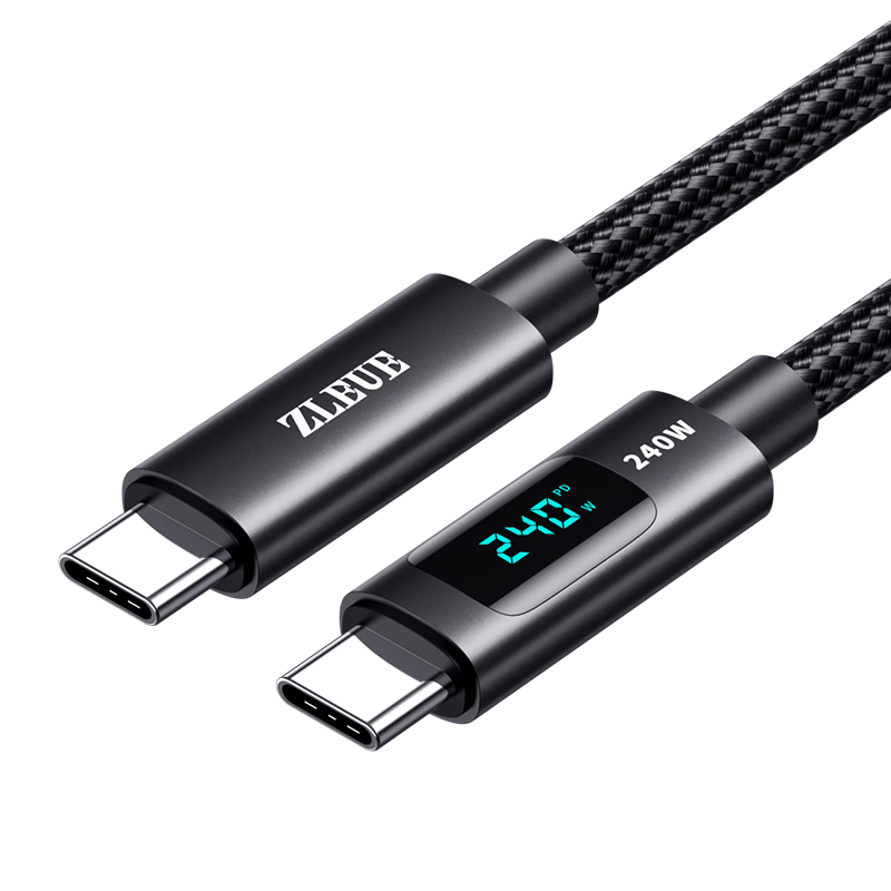 ZLEUE Type-C кабель 0.5м с 8K-мирорингом и зарядкой 240Вт для Thunderbolt 4 Версия：0.5 мМодель：USB4 цифровой дисплей