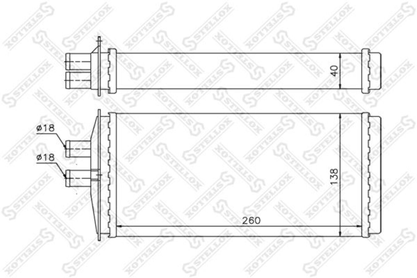 Радиатор Отопителя Vw Caddy, Skoda Felic (STELLOX 1035109SX)