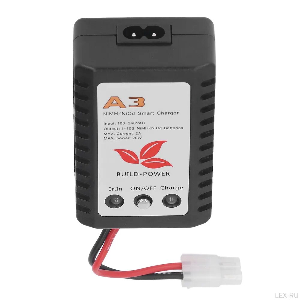 Зарядное устройство для аккумуляторных пакетов NiMH NiCd с напряжением 6V 7.2V 8.4V 9.6V, мощностью 20W, светодиодным индикатором, сетевым адаптером AC 110 240V, евроконнектором и моделью A3