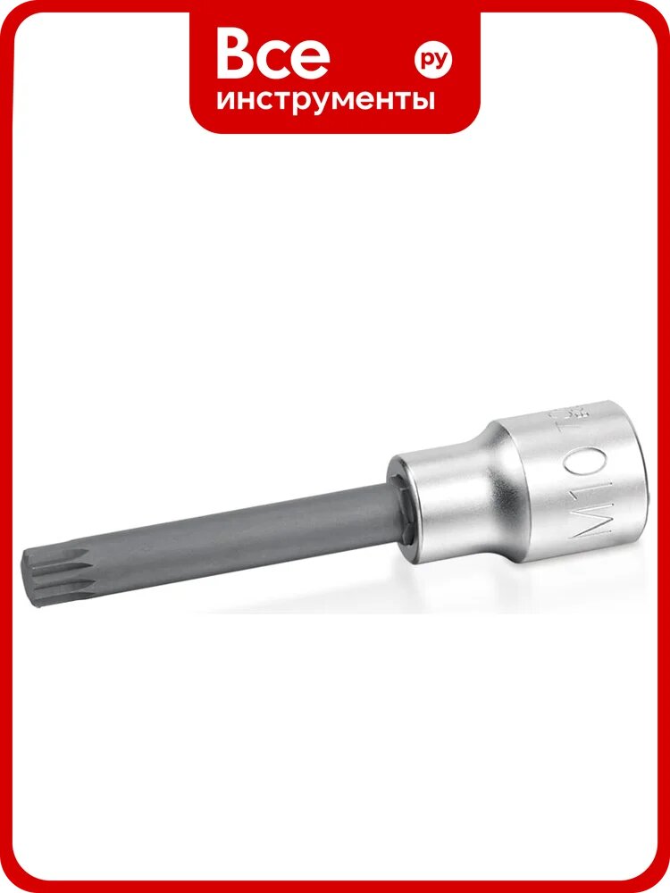 Головка торцевая со вставкой Spline M14, L=100 мм, 1/2"DR TOPTUL BCJD1614