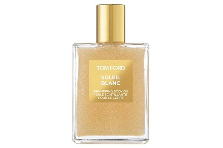 Масло для тела женское TOM FORD Soleil Blanc с мерцающим эффектом освежающий аромат 45 мл/100 мл, gold