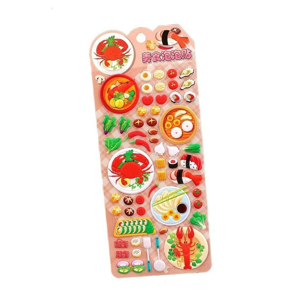 3D наклейки пицца для детей