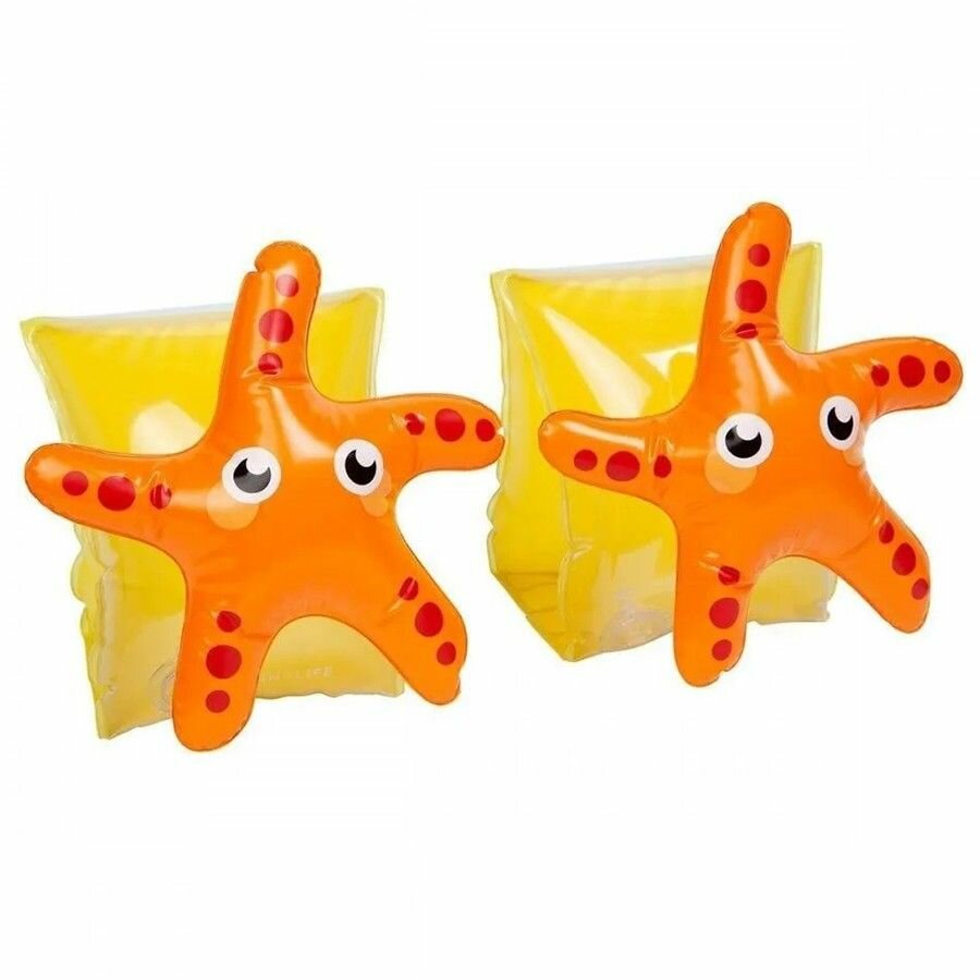 Нарукавники для плаванья КНР желтые с воздушной камерой, 2 шт