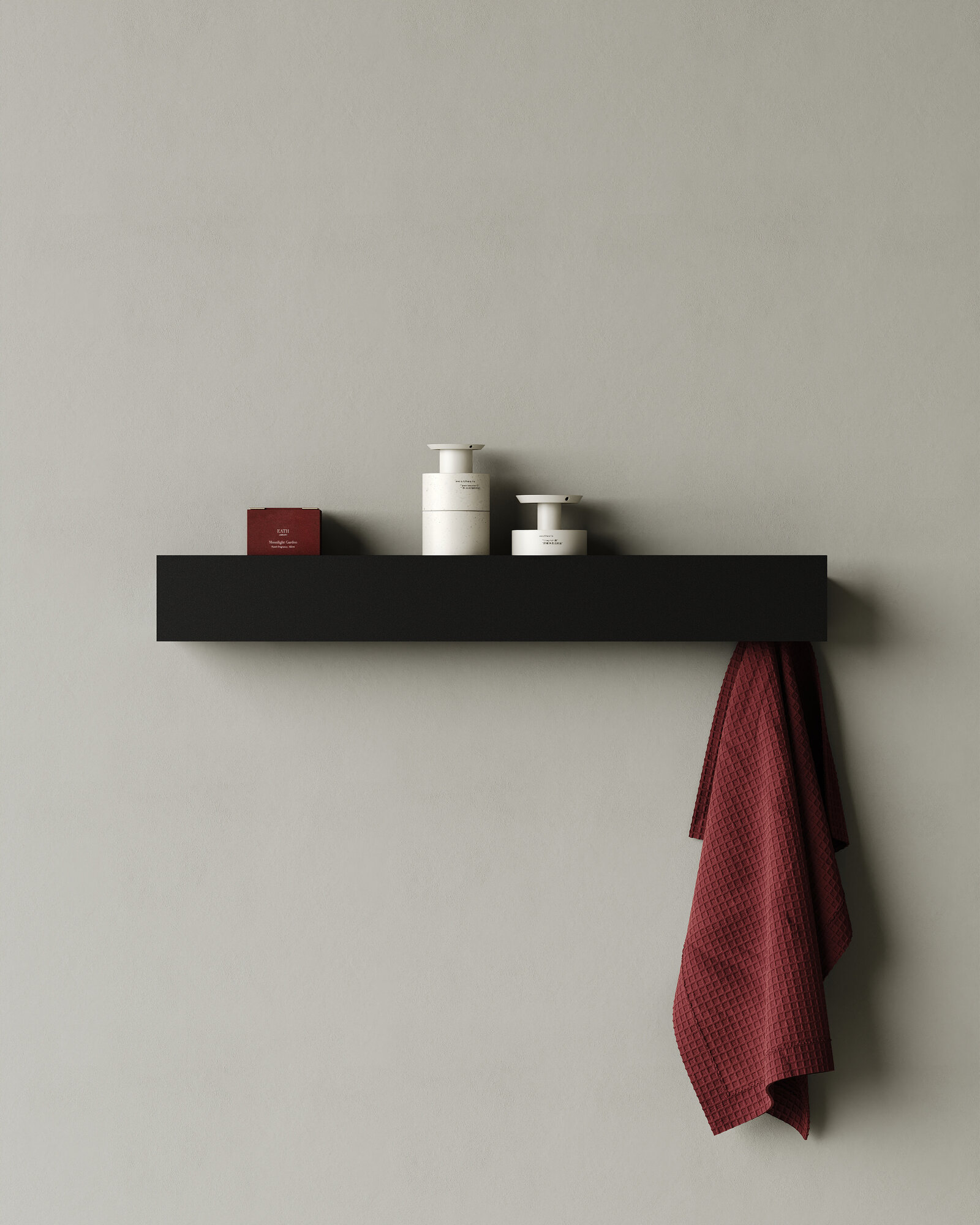 Полка в ванную для хранения с крючками Tezza Lava