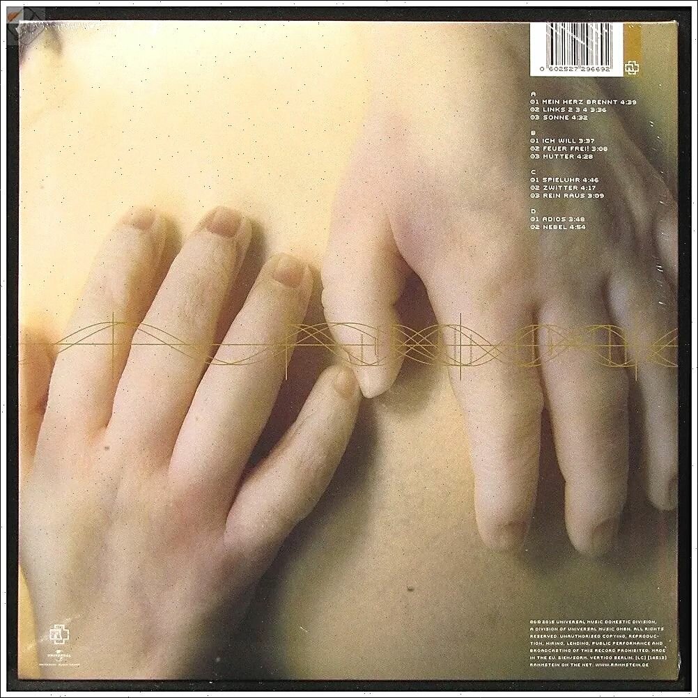 RAMMSTEIN - Mutter (2LP) виниловая пластинка — фото 1