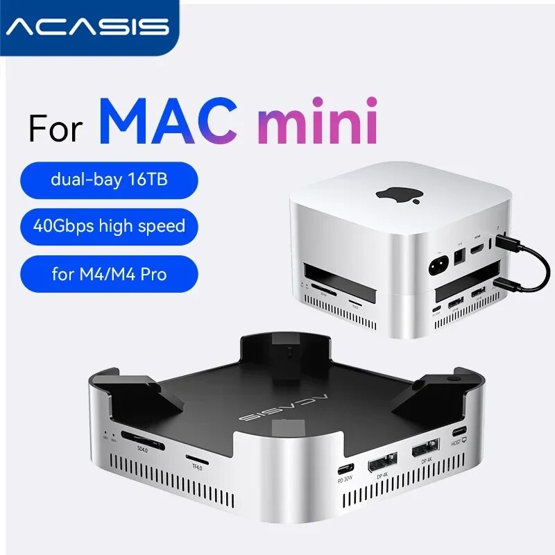 Док-станция Acasis для Mac Mini, Цвет: EU Plug — фото 1