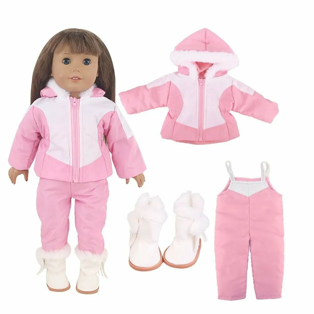 Аксессуары для кукол, модный кукольный пуховик + брюки + сапоги, комплект из 3 предметов