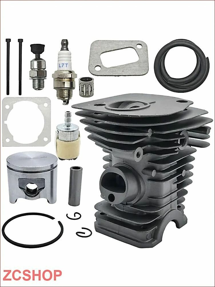 Цилиндро-поршневой комплект 42 мм с топливным фильтром, подшипником, прокладкой и декомпрессионным клапаном для бензопил Husqvarna 340/345, запасная часть